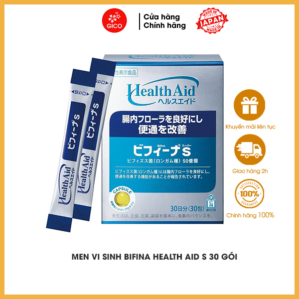Health Aid Bifina S probiotics Japan Box of 30 Packs - Gicovietnam
